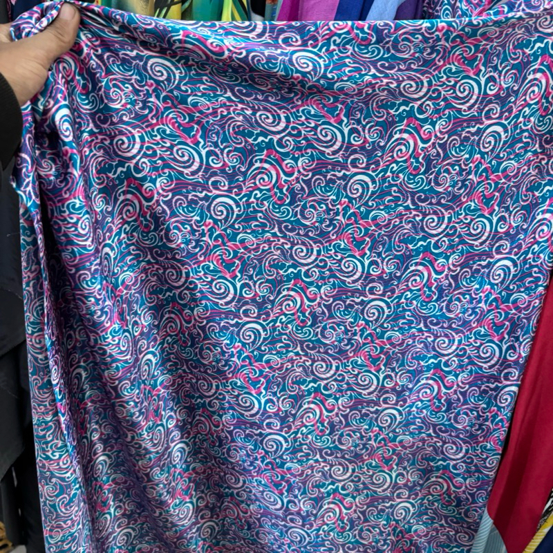 Flower motif silk satin fabric - super silk satin fabric - motif satin ...