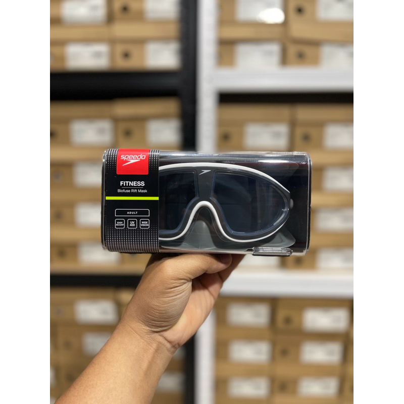 Adult SWIMMING GLASSES SPEEDO FITNESS BIOFUSE RIFT MASK WIDE VISION UV ...