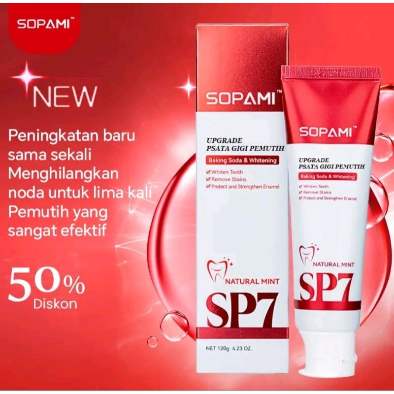 [FREE Gift UPGRADE] SOPAMI SP7 WHITENING TOOTHPASTE AND REMOVES ORIGINAL BPON MOUTH ODOR ...