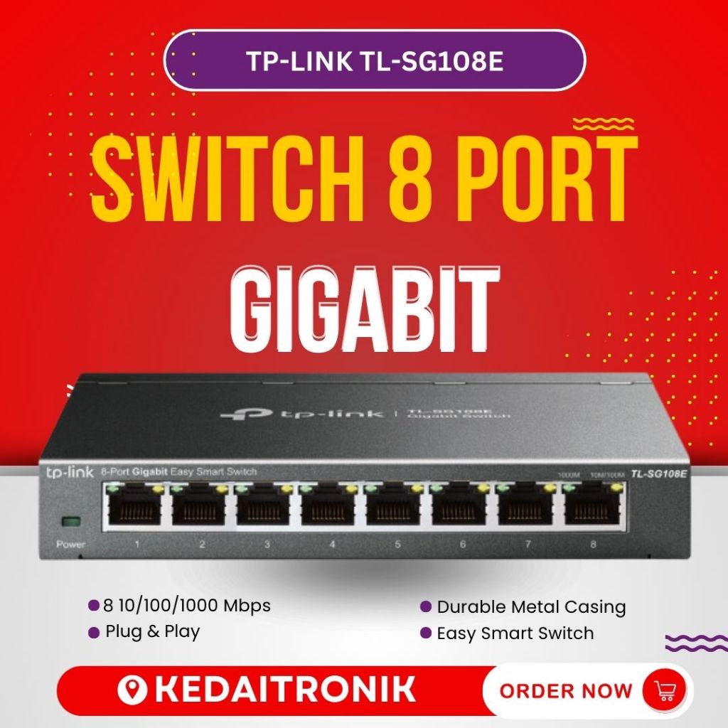 Switch Hub Gigabit TP Link TL SG108E 8 Port Easy Smart Tplink SG108E ...