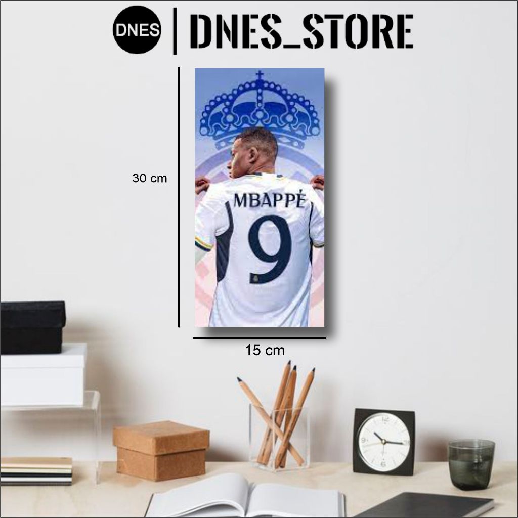 Kylian Mbappé Wall Decoration Size 15cmx30cm Wooden Poster | Shopee ...