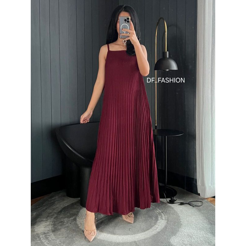 Inner Dress Plisket Mayung Length 135cm Inner Pleated Dress Mayung Maxi ...