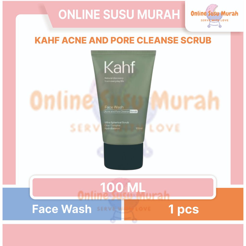 Kahf ACNE AND PORE CLEANSE SCRUB FACE WASH 100 ML | Shopee Malaysia
