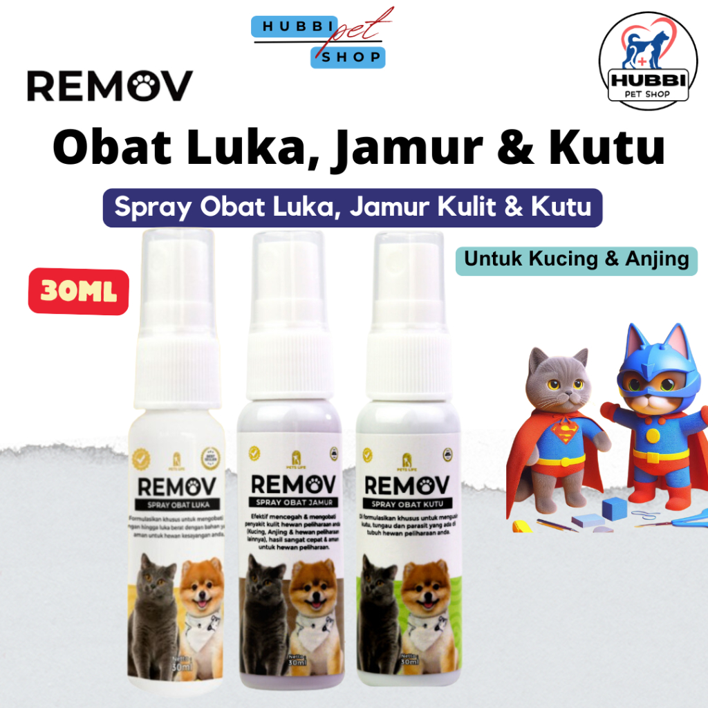 Remov Spray for Flea and Wound Fungus for Cats and Dogs | Shopee Malaysia