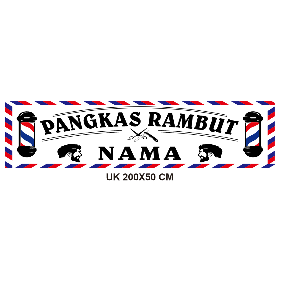 PUTIH Banners / Billboards / White Barbershop Banners | Shopee Malaysia