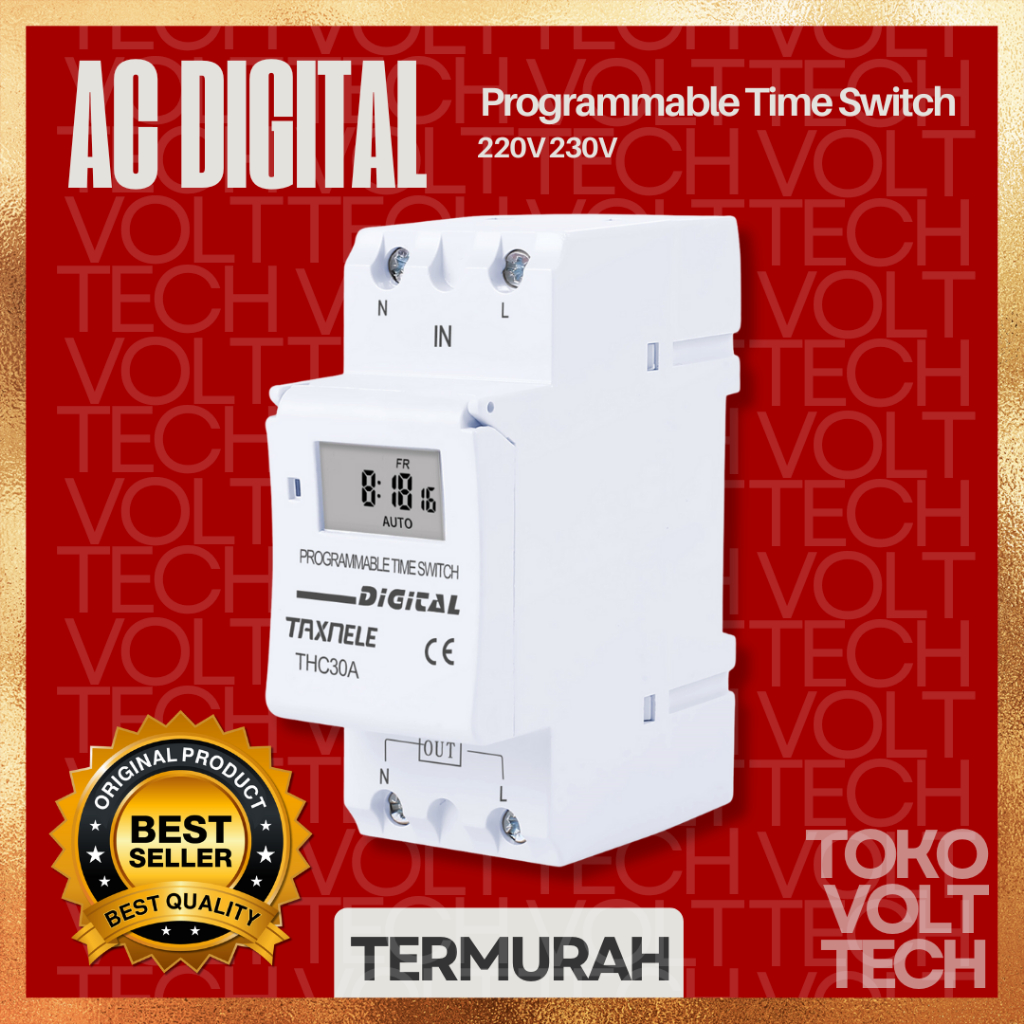 Digital Programmable TIME SWITCH Relay Timer Control 2 wires AC 220V ...