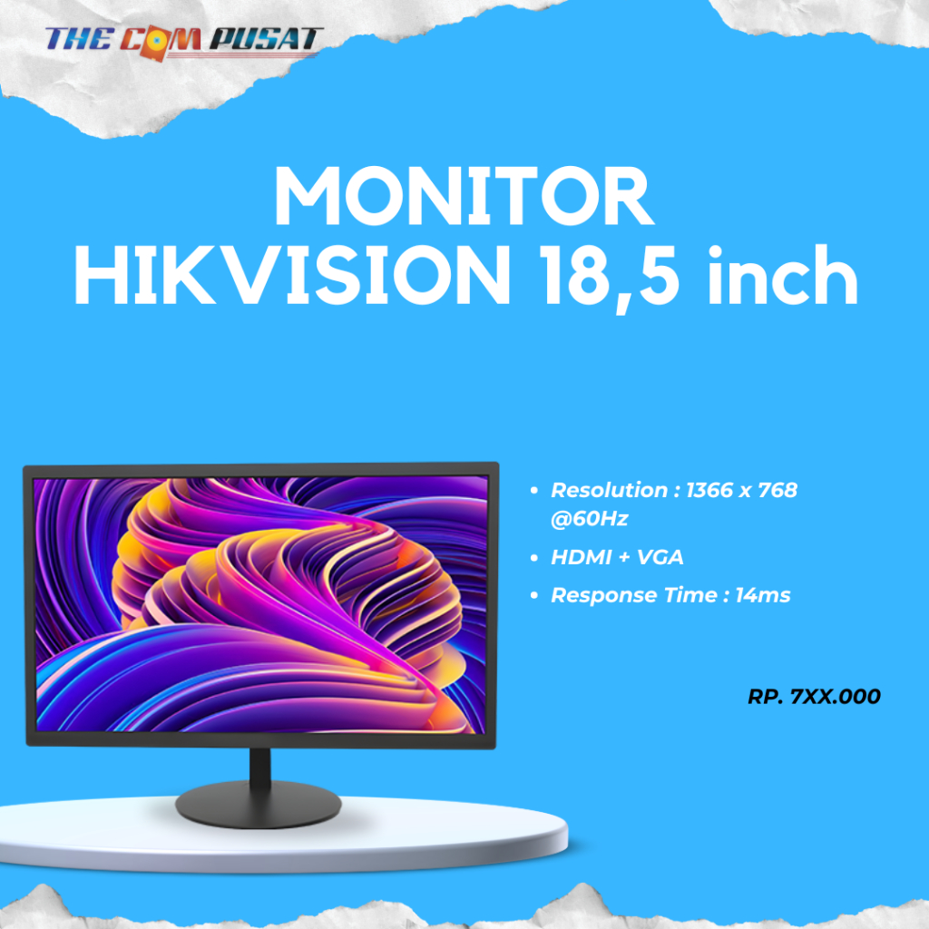 Hikvision MONITOR DS-D5019S0-1P0 - 18,5 ~ 19 INCH - HDMI VGA | Shopee Malaysia