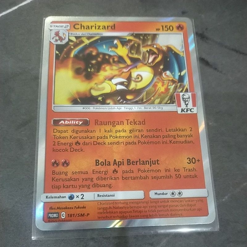 Charizard KFC tcg indonesia holo pokemon card | Shopee Malaysia