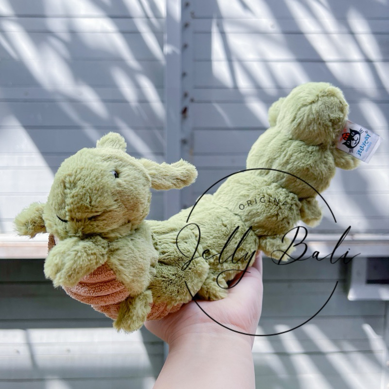 HIJAU Jellycat Christopher Caterpillar New Original Green Caterpillar ...