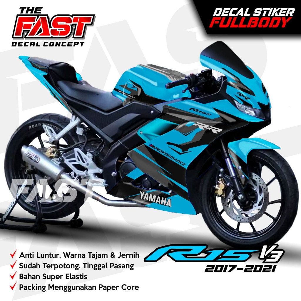 R15 V3 Decal Motorcycle Decal Sticker R15 V3 Sticker Yamaha R15 V3 ...