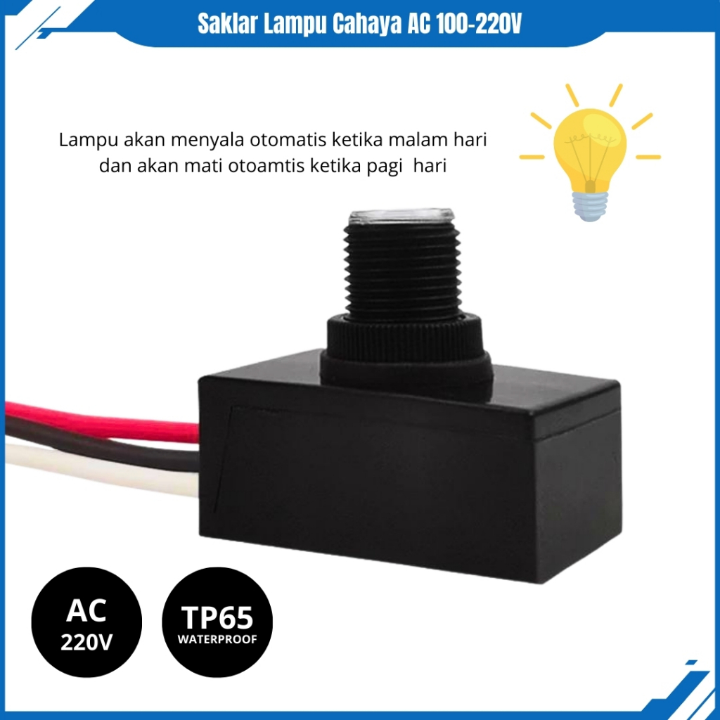 CAHAYA Automatic Light Switch AC 220V Photocell Light Sensor Automatic ...