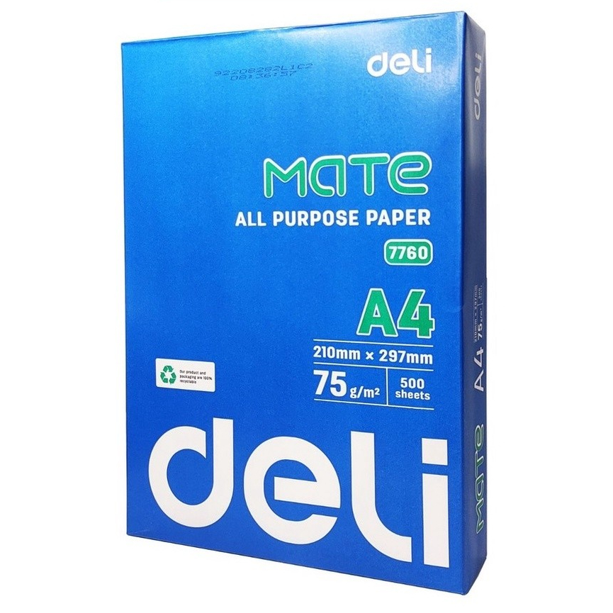 PUTIH Deli WP7760 Hvs Paper / Printing Paper / Copy Paper White A4 Size ...