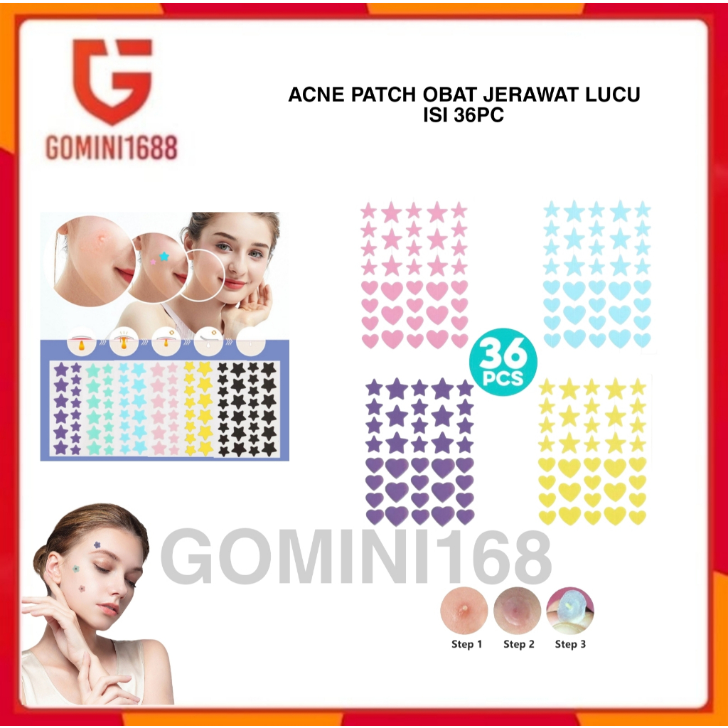 Pimple Patch For Face With Cute Character Star Heart Motif Acne Patch ...