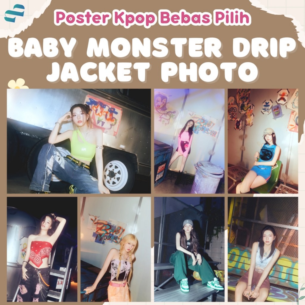 Baby MONSTER DRIP Jacket Photoshoot Poster - Kpop Poster A4 A5 A6 ...