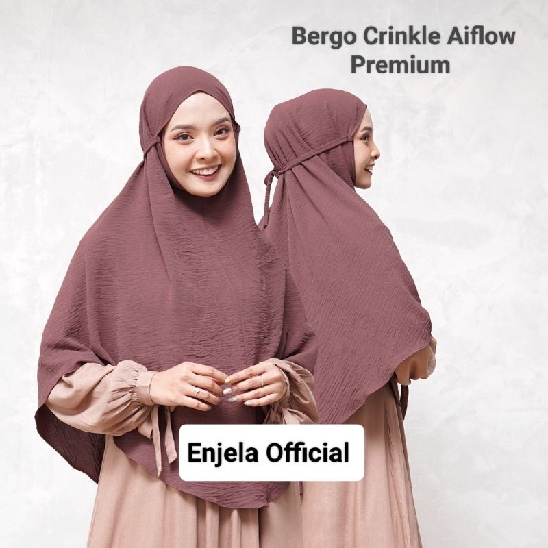Bergo Crinkle Airflow Jumbo / Bergo Crinkle Airflow Hijab (size XL ...