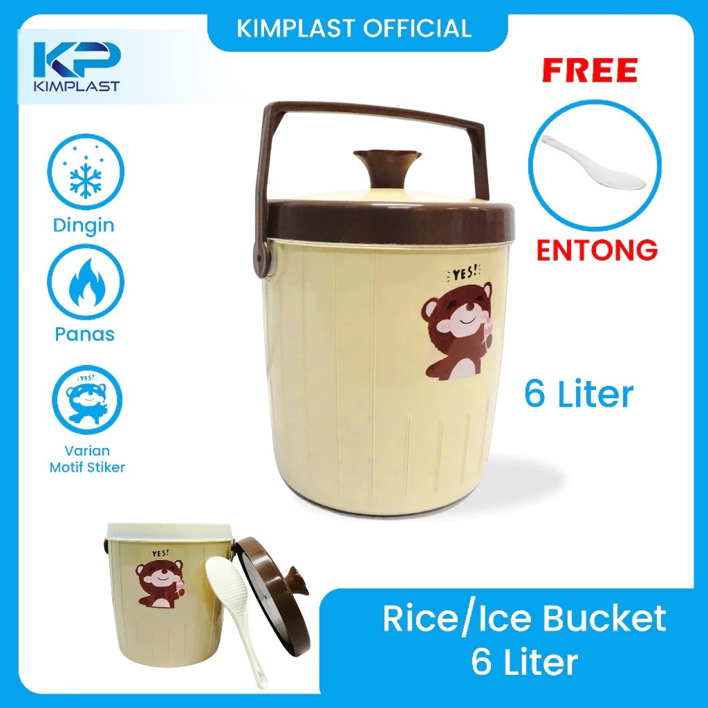 TERMOS RICE BUCKET 6 LITER LATTE RICE THERMOS/ ICE THERMOS/ KIMPLAST ...