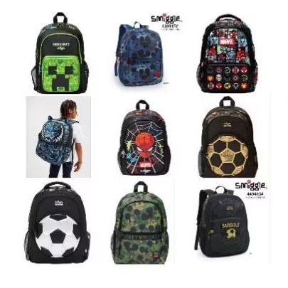 Smiggle Minecraft Bag, Spiderman, Soccer Gold, Tiger Bot / Smiggle ...