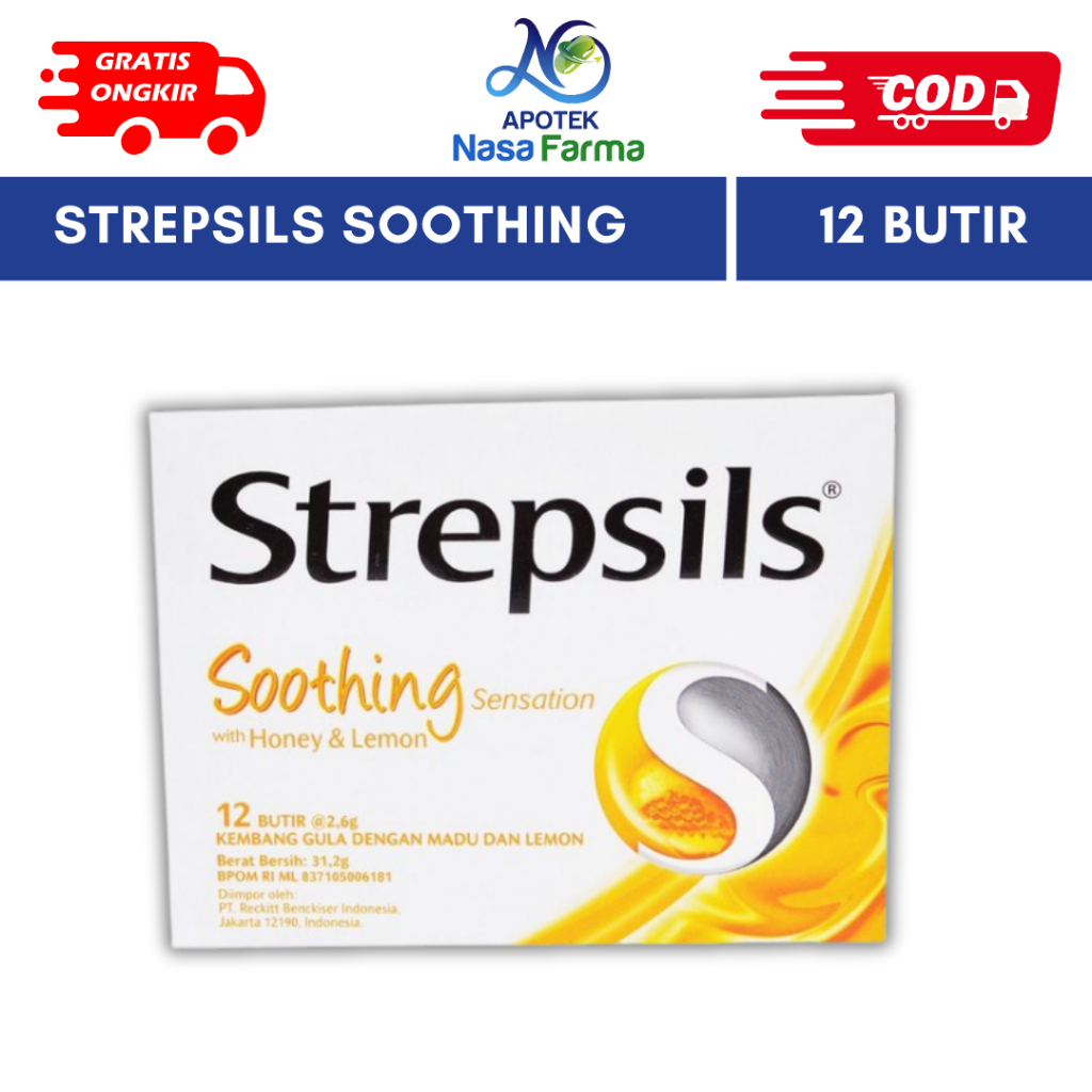 Strepsils Soothing Honey Lemon Box @12 Items - Candy (Suction Tablet ...