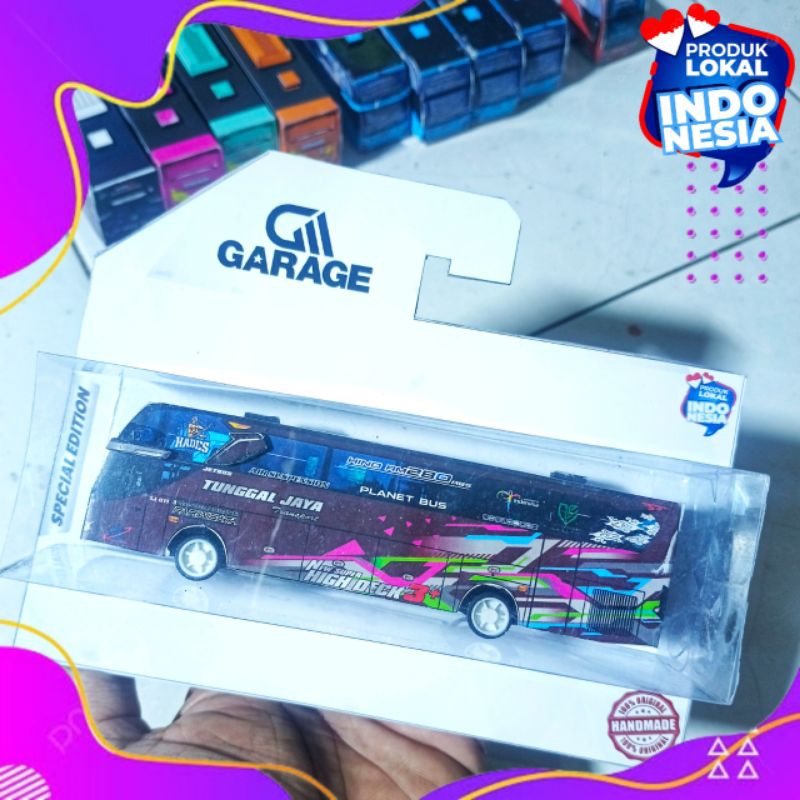 Miniature Bus ARMAGEDON Jet Bus 3 Tunggal Jaya scale 1/87 | Diecast bus ...