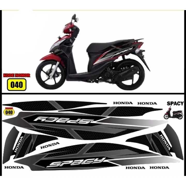 Honda Spacy motorcycle sticker, Spacy 110 premium body striping, Spacy ...