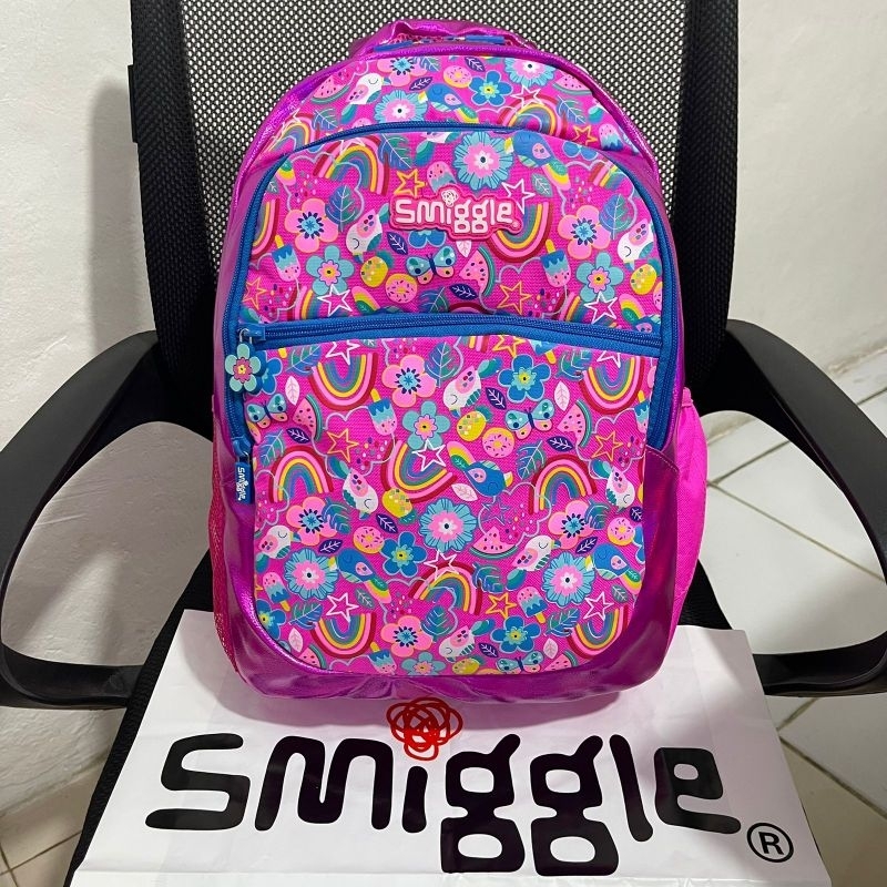 Smiggle FLOWER RAINBOW SDFREE PLASTIC SMIGGLE BACKPACK | Shopee Malaysia
