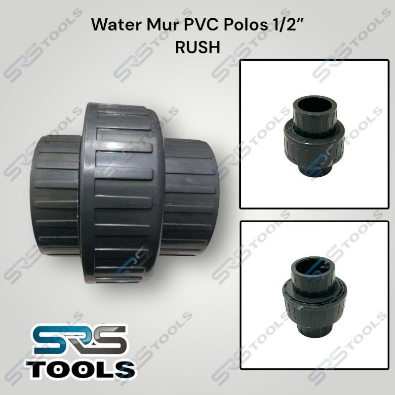 Rush Water Mur Moor PVC Plain 1/2 Inch / Watermur Union Socket Plastic ...