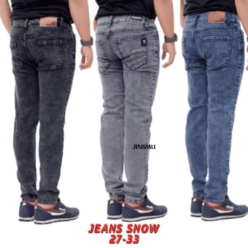 Latest Men's Snow Wash Jeans Trousers Slim fit Pencil 27-33 Original ...
