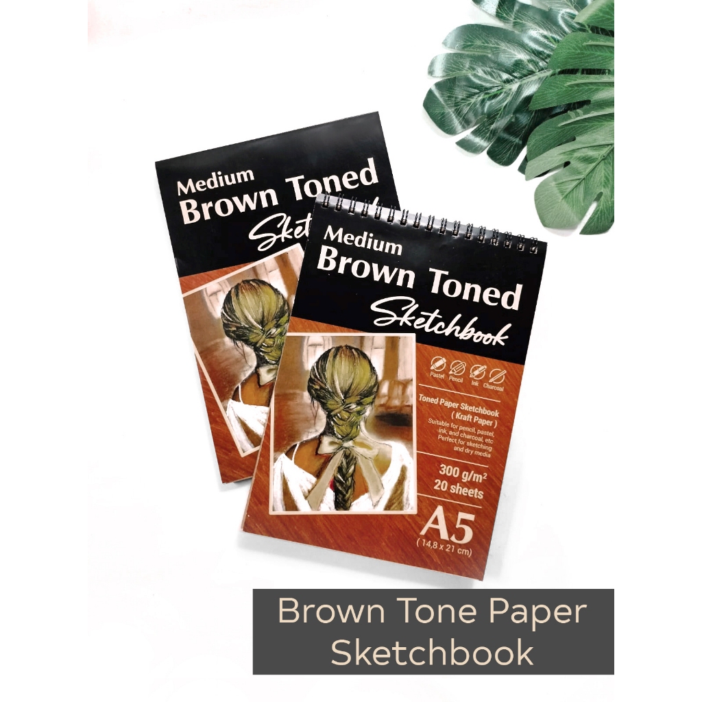 Brown Toned Paper Sketchbook A5 300g / Sketchpad / Brown Sketch Drawing ...