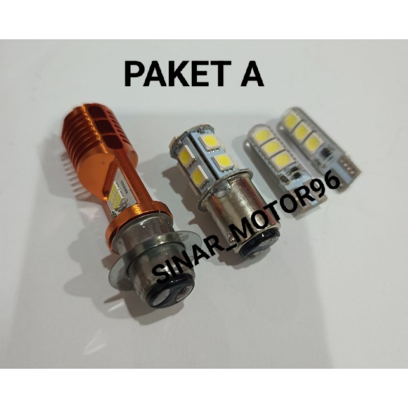 MATA CAHAYA PUTIH Light BALL PACKAGE LED HEADLIGHT BULB 8 EYE LIGHT ...