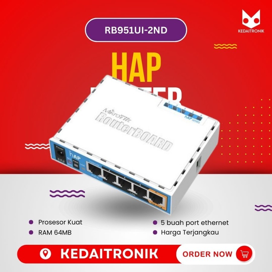 New Mikrotik Router RB951Ui-2nD HAP RB 951Ui 2nD RB951 | Shopee Malaysia