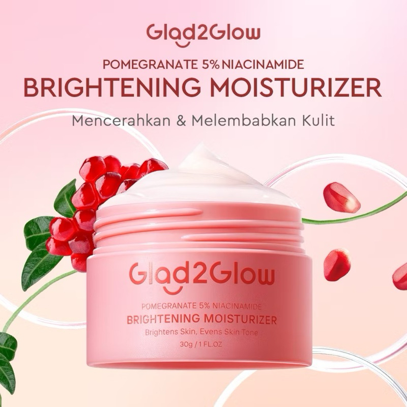 HITAM Glad2glow Brightening Moisturizer Pomegranate Niacinamide Extract ...