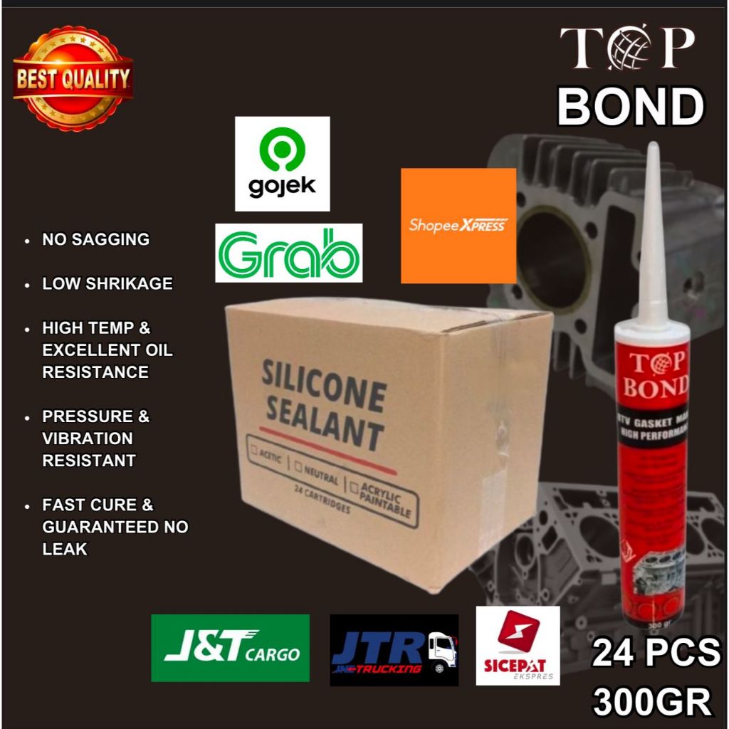 Topbond HT GASKET MAKER HIGH PERFOMANCE SILICONE SEALANT HEAT RESISTANT ...