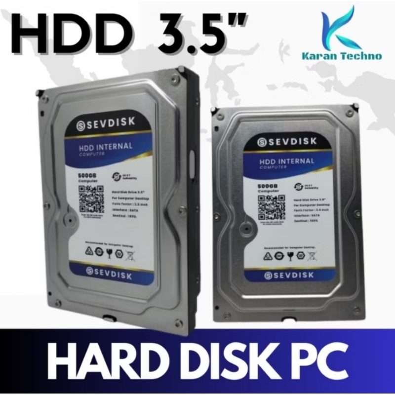 Pc Hard Disk 3.5" Internal HDD PC 500GB Sevdisk For Desktop Computer | Shopee Malaysia