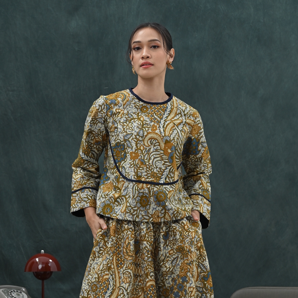 Nona RARA - Gia Solo T3590, modern women's batik blouse work clothes ...