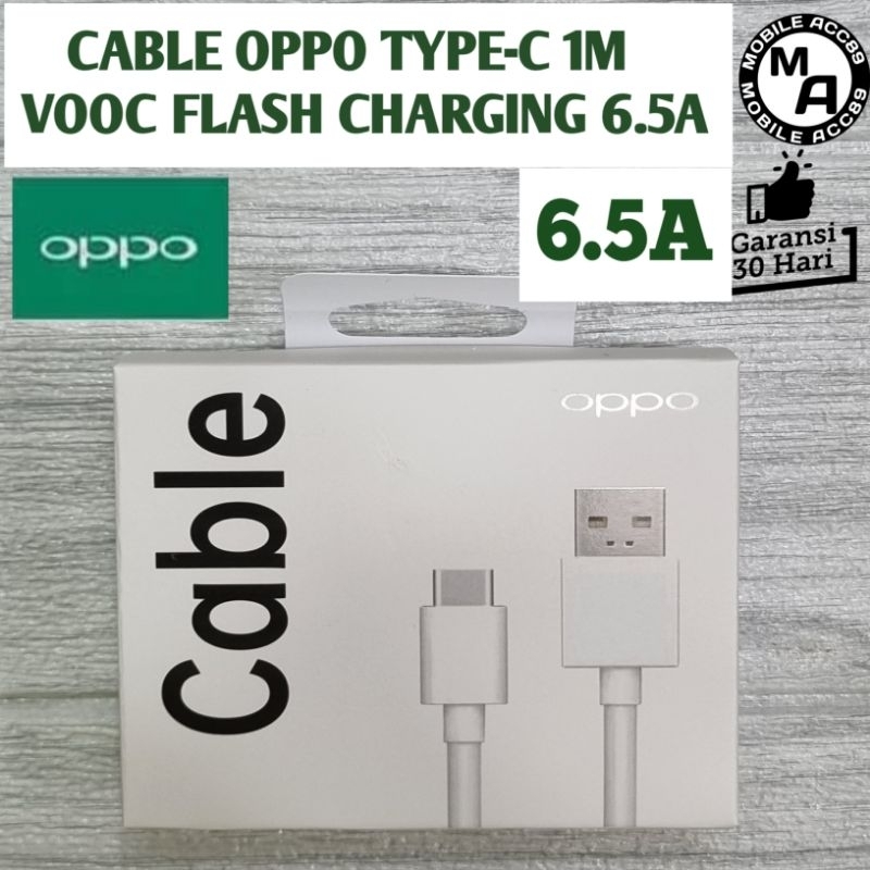 Oppo VOOC & SUPER VOOC DATA CABLE TYPE C 6.5A FLASH CHARGER ORIGINAL ...