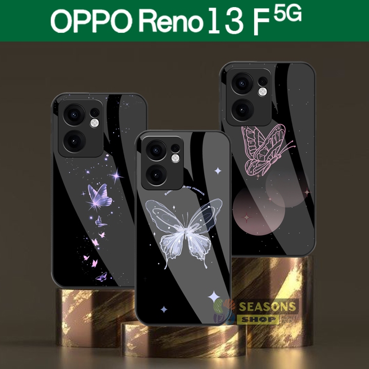 Latest 2025 Oppo Reno 13F Glossy Glass Softcase Full Protective Cover ...