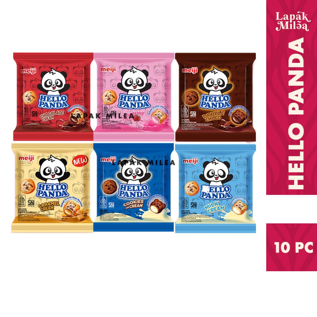 Meiji Hello Panda Renceng Renteng 1 Ball Contains 10pcs All Variants ...