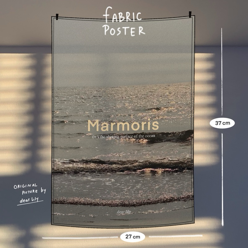 Dear LILY - Sunset Beach Fabric Poster / Aesthetic Scenery Wall Poster ...