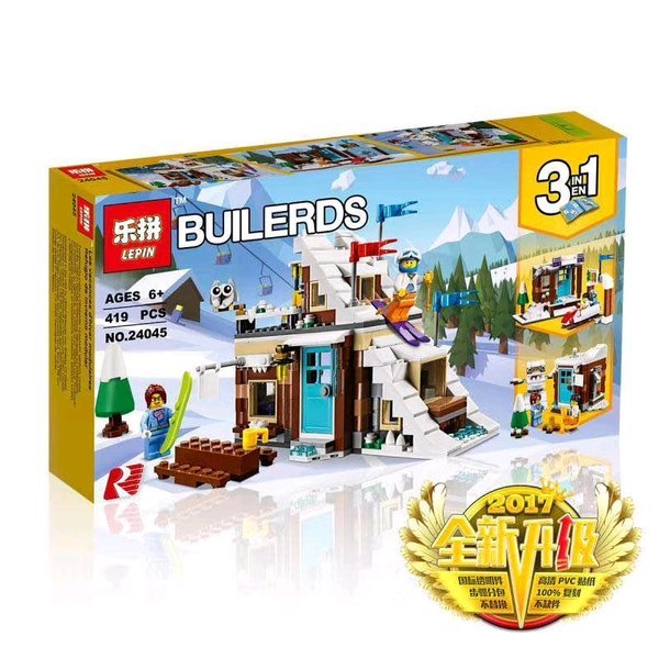 Brick Lepin 24045 Creator 3-in-1 Modular Winter Vacation Compatible ...