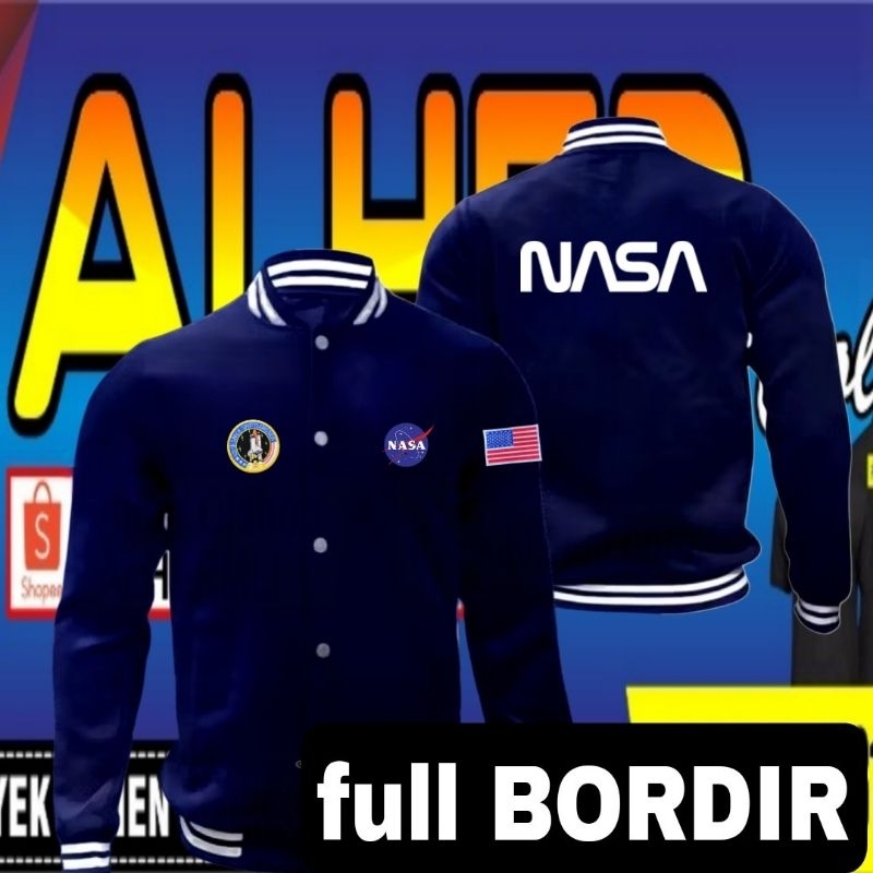 Nasa embroidered jacket NASA jacket NASA varsity jacket NASA baseball ...