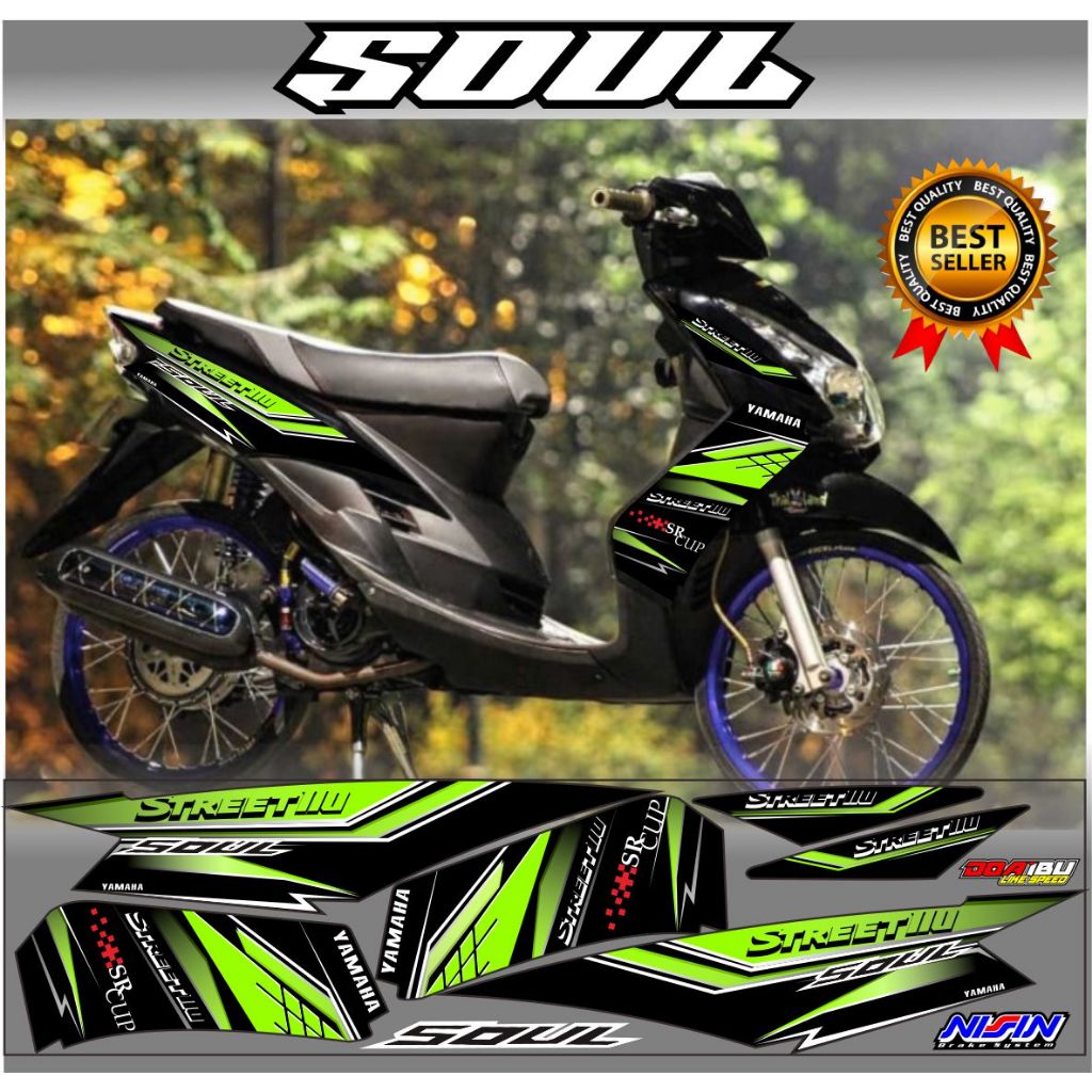 Striping variations of the yamaha mio soul old Transparent sticker ...