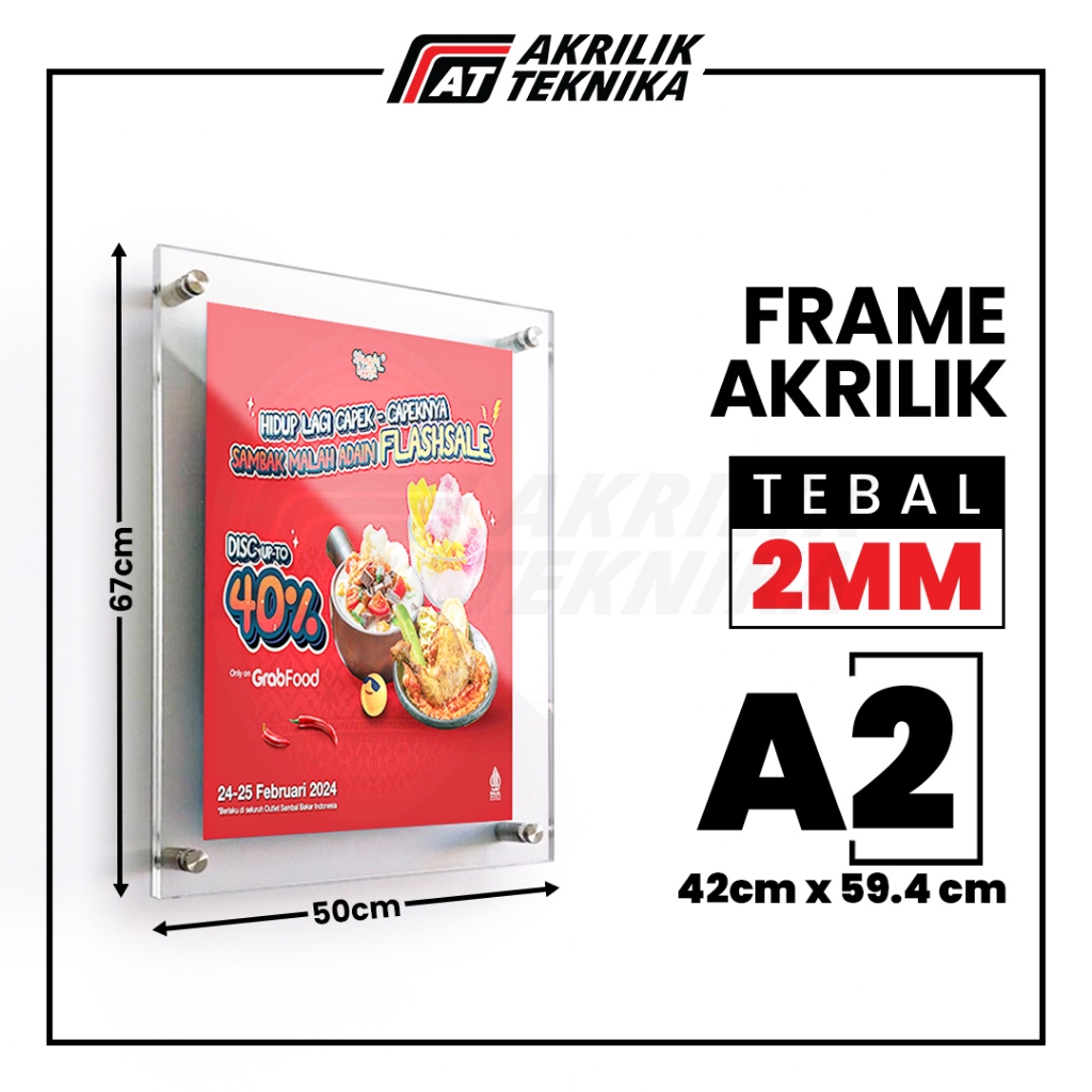 A2 Acrylic Frame / Wall Poster Frame / Acrylic Menu Display | Shopee ...