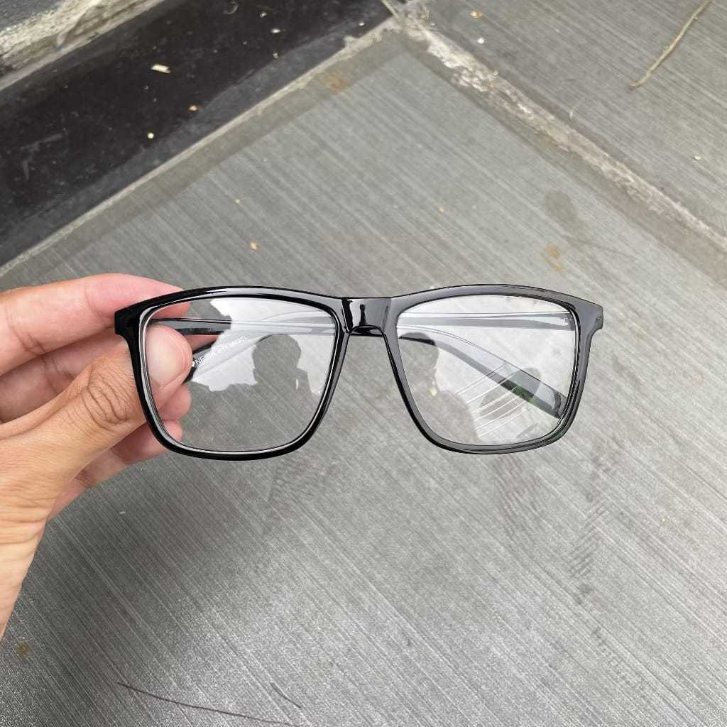 Square style transparent clear lens frame glasses | Shopee Malaysia