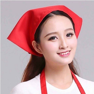 Triangle Chef Hat PLEASED VELCRO waitress hat Chef Factory Employee ...