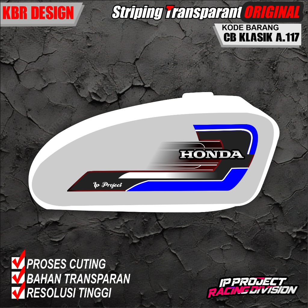 Original HONDA CB CLASSIC MOTORCYCLE STRIPING STICKERS - HOLOGRAM AND ...