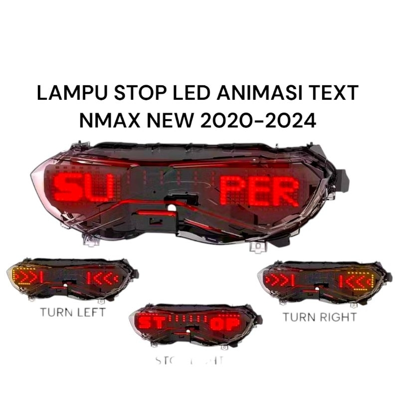 Animated led stop light text nmax new 2020-2024 animated led rear light ...
