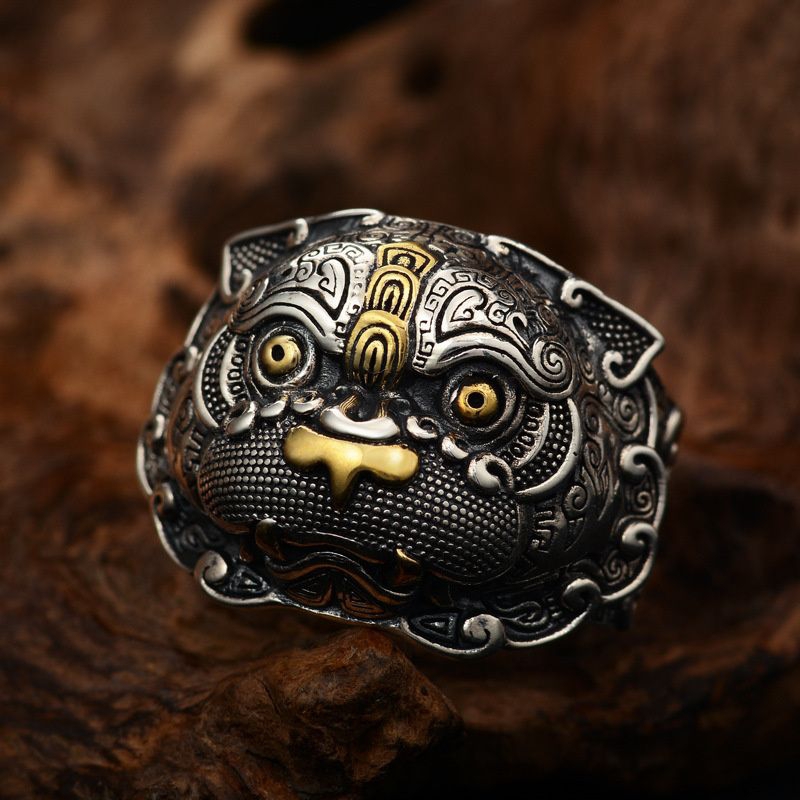 Ethnic Ring King Design "Pi Yao" Chinese Mythology / King "Pi Yao" of ...