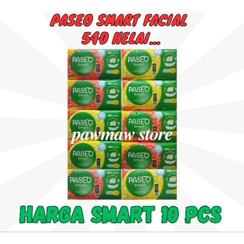 Paseo Smart Facial Tissue 540 Sheets ( PACK=10 PCS ) | Shopee Malaysia