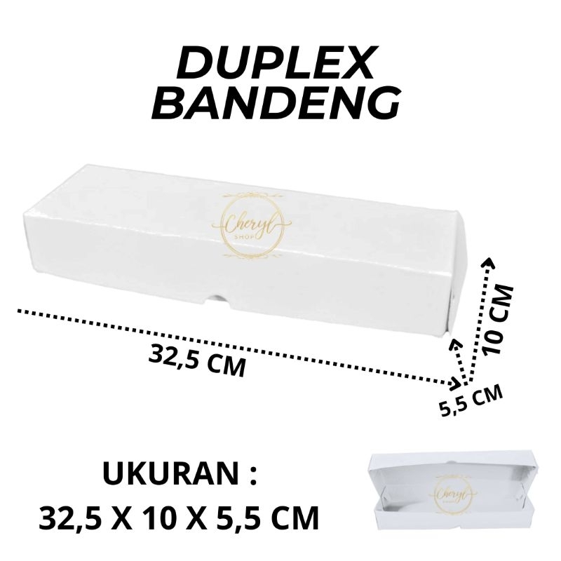 PUTIH (10 Pcs) DOS / DUS Duplex PLAIN WHITE BANDENG UK 32,5 X 10 X 5,5 ...