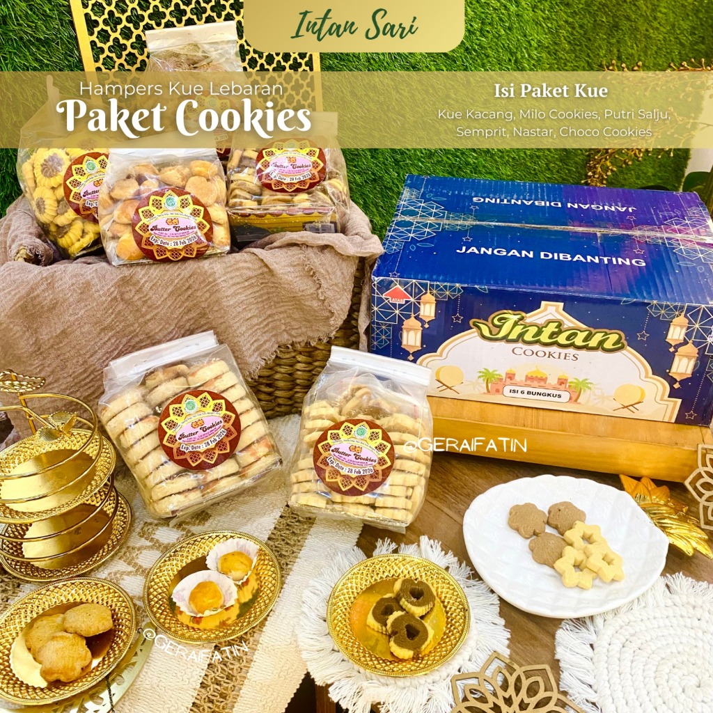 Intan SARI PACKAGE BUTTER COOKIES EID CAKES 2025 / HAMPERS HARI RAYA ...
